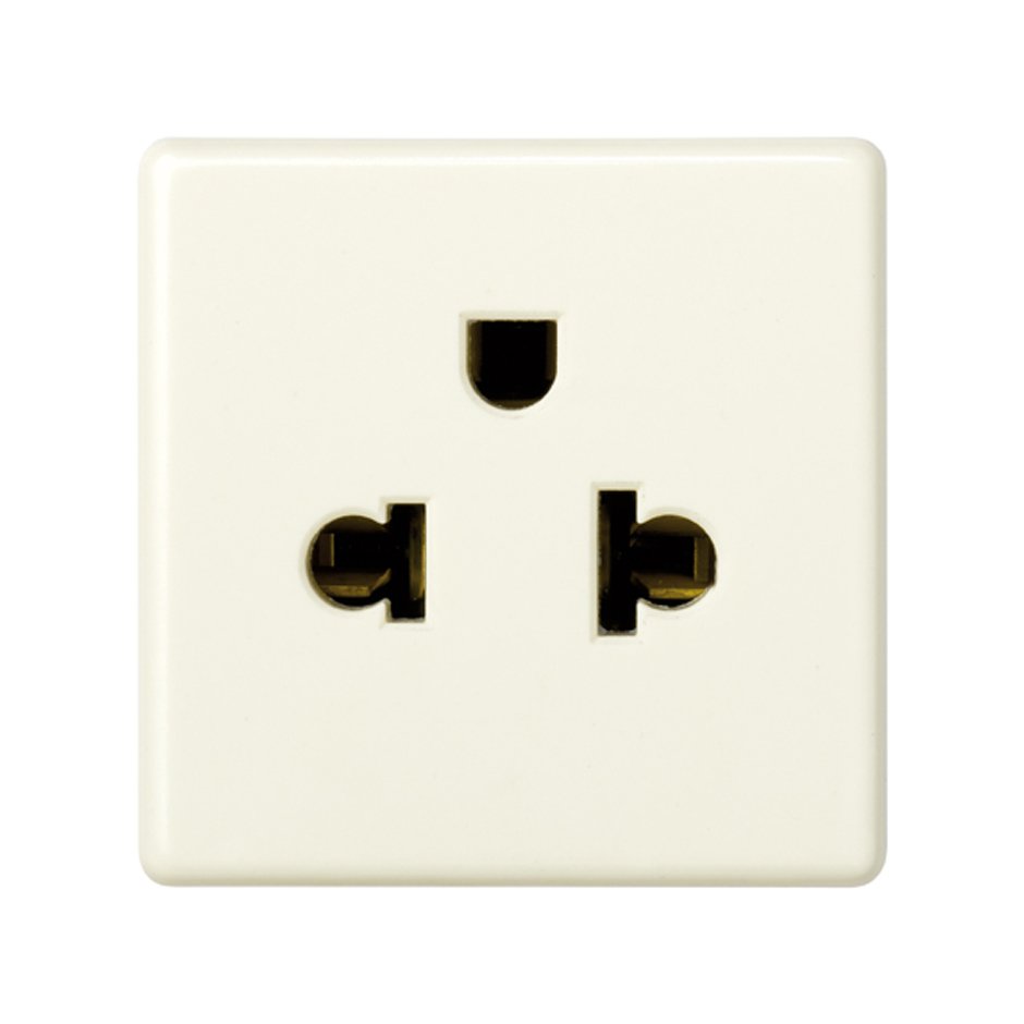 Combined two-pole socket (European/American) 16A 250V~ with ground and ...