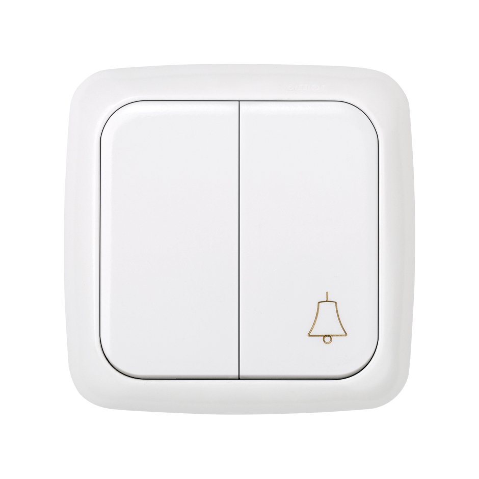 Set of 1 2-way switch 10AX 250V~ and 1 push button 10A 250V~ with fast ...