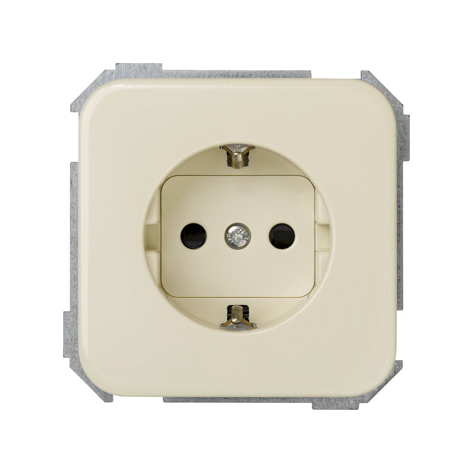 German socket outlet 16A 250V~ with safety device and fast terminal ...
