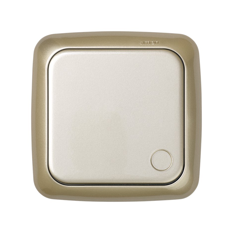 Neutral push-button switch 10AX 250V~ with housing for pictogram and ...