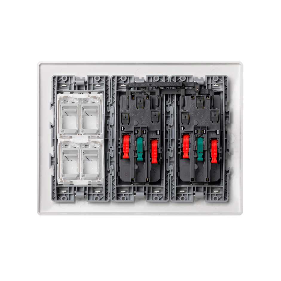 Surface mount/flush-mount wall box kit 3 double elements with 1 double ...