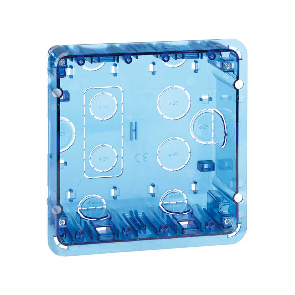 Flush-mount wall box for 2 double elements supplied in multiple Simon ...