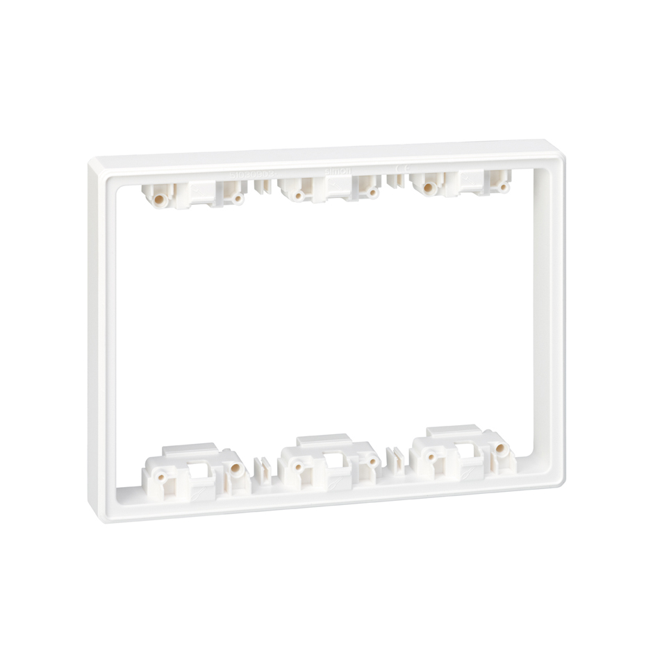 Ampliador de profundidad 3 elementos dobles para caja de pared de superficie o empotrar blanco ...