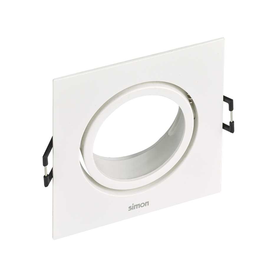 Downlight 704 Marco Orientable Cuadrado Blanco | SIMON