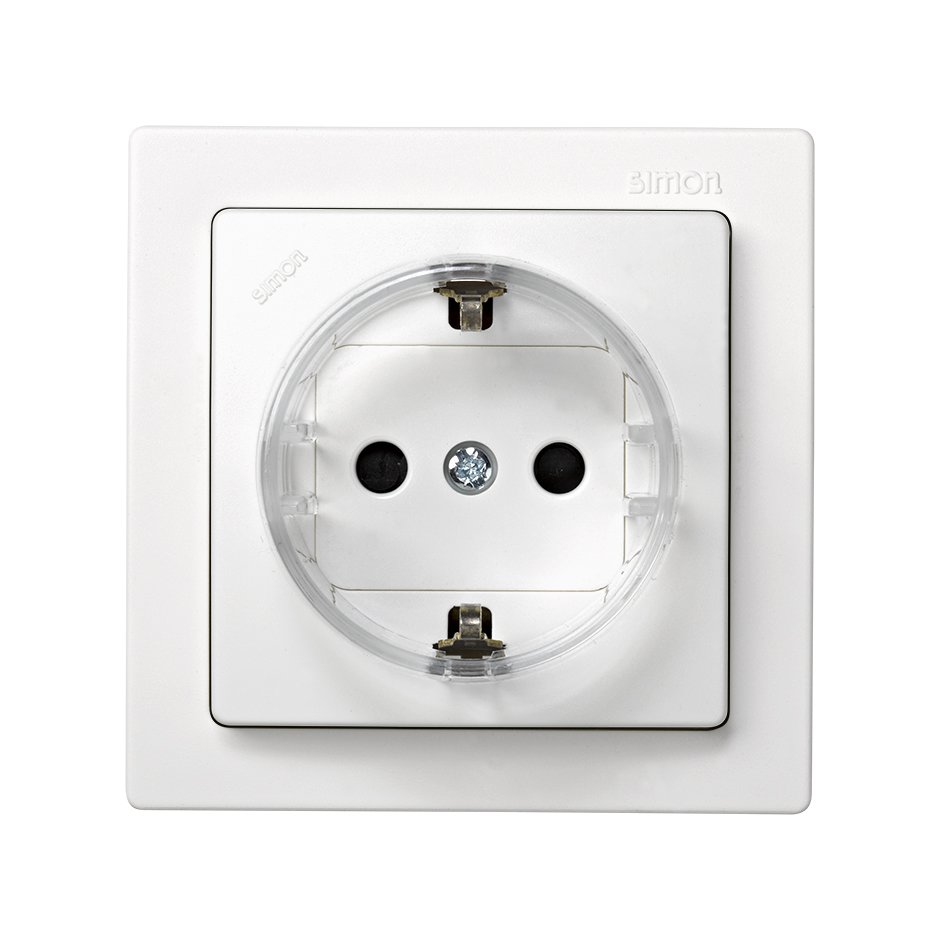German socket outlet monoblock 16A 250V~ with screw terminal connection ...
