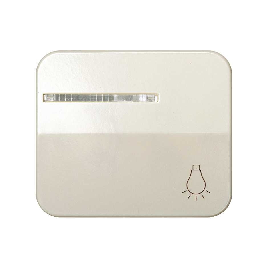Single rocker with viewer and light symbol for push button ivory Simon ...