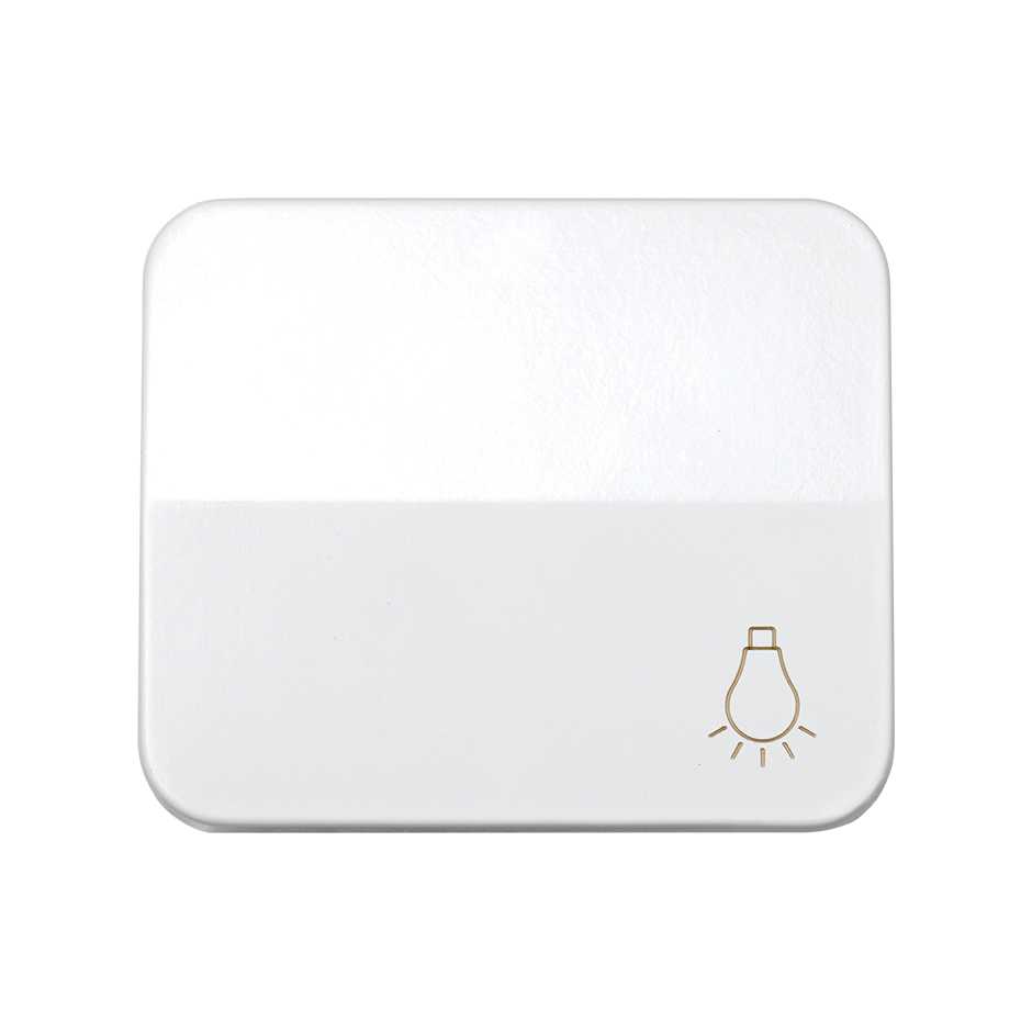 Single rocker with light symbol for push button white Simon 75 | SIMON
