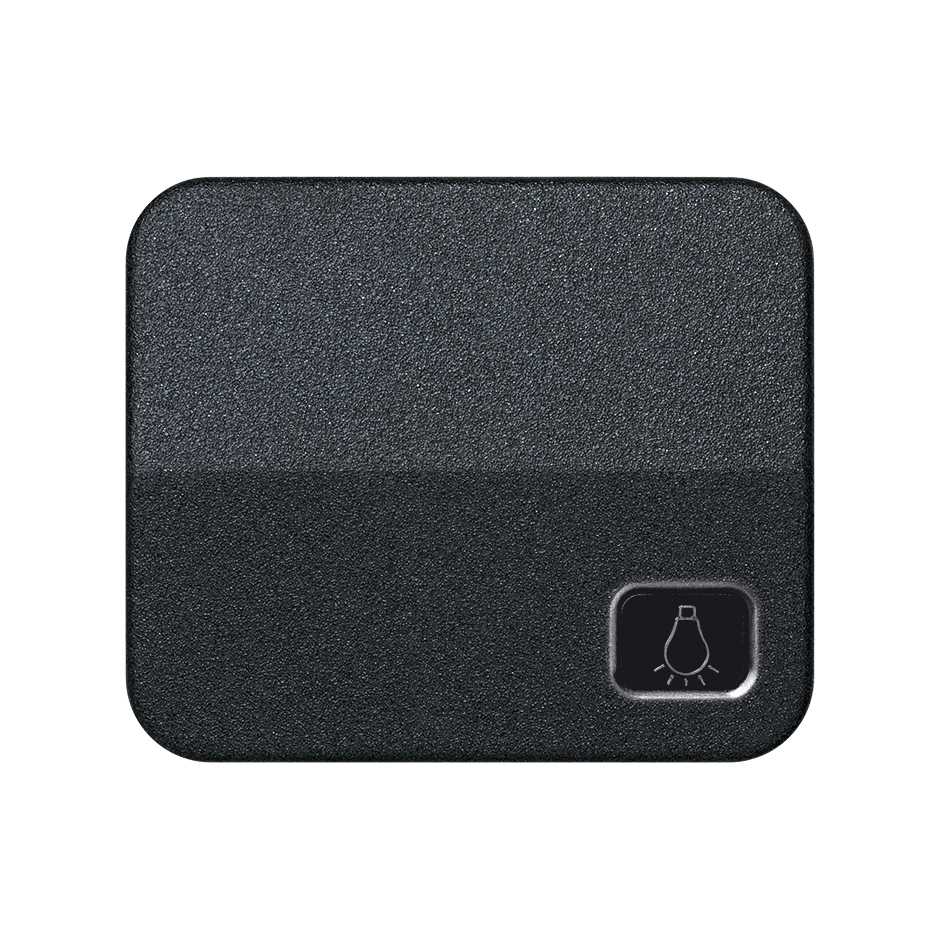 Single rocker with light symbol for push button graphite Simon 75 | SIMON