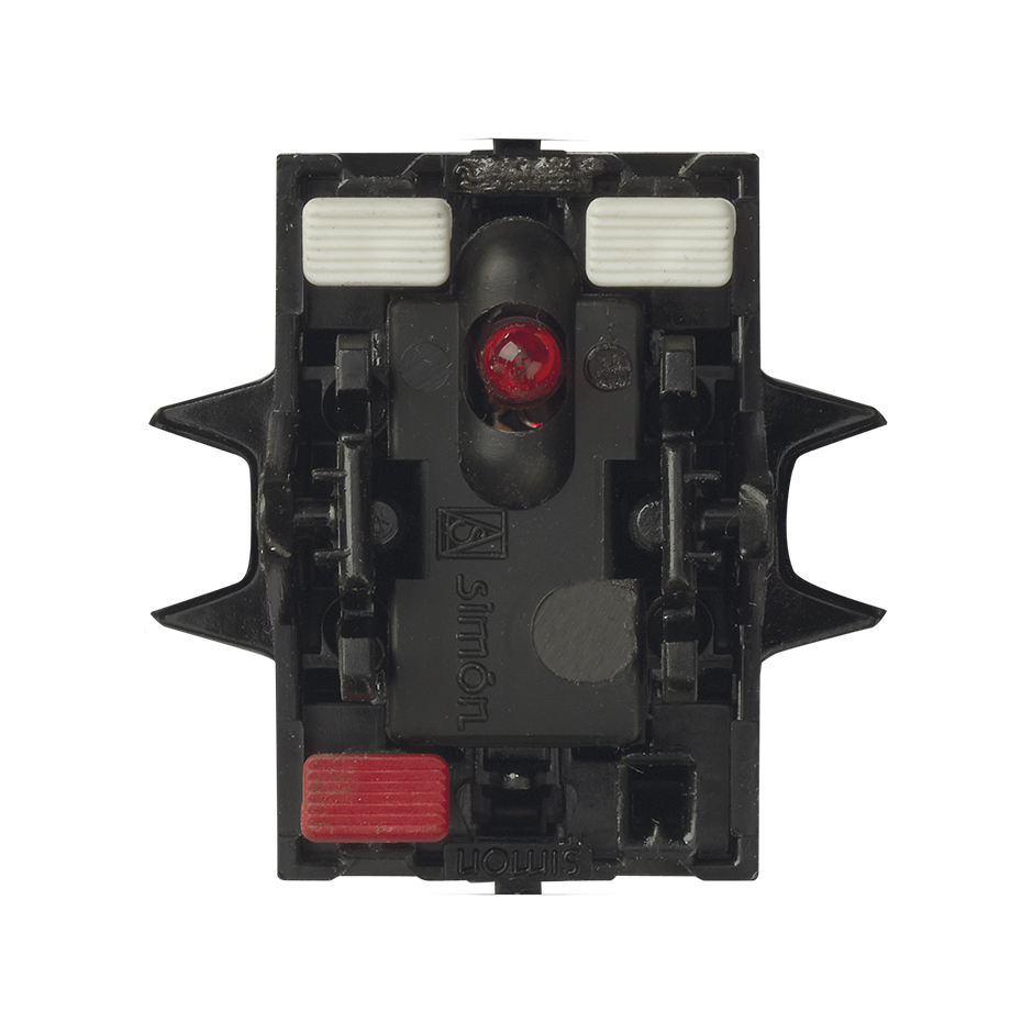 Push-button switch 10A 24V~ with built-in green LED and fast terminal ...