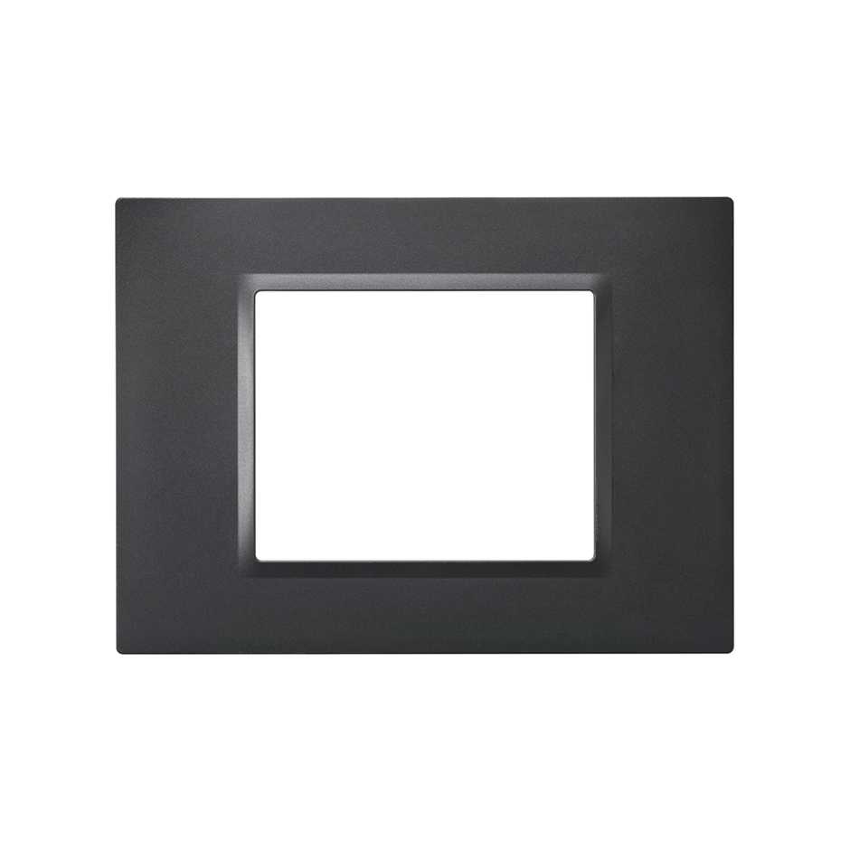 Placa 4x2 de 3 módulos grafite Simon 82 Prisma | SIMON