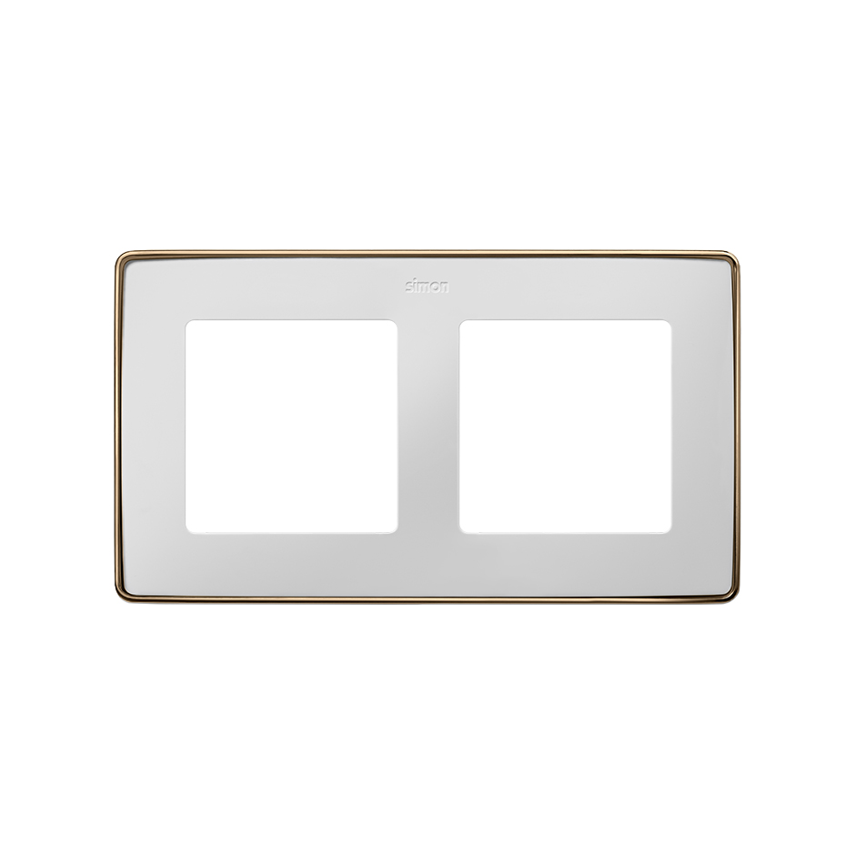 Frame for 2 Elements White Copper Base Simon 82 Detail Select | SIMON
