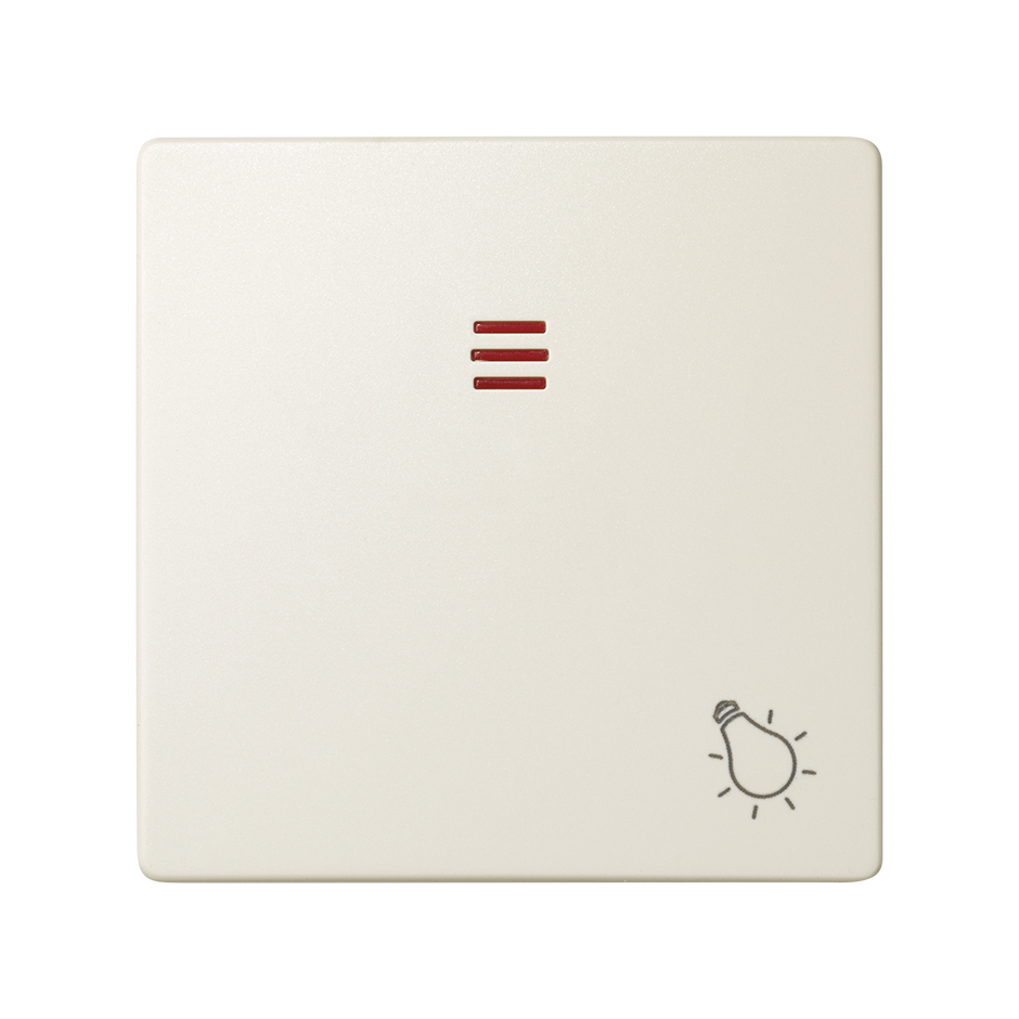 Single rocker with light symbol for push button ivory Simon 82 | SIMON
