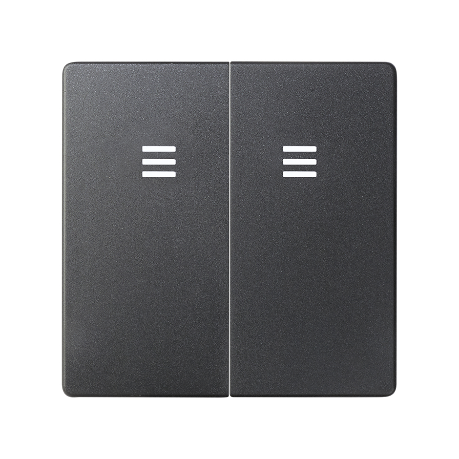 Double rocker for mechanisms graphite blue light Simon 82 | SIMON