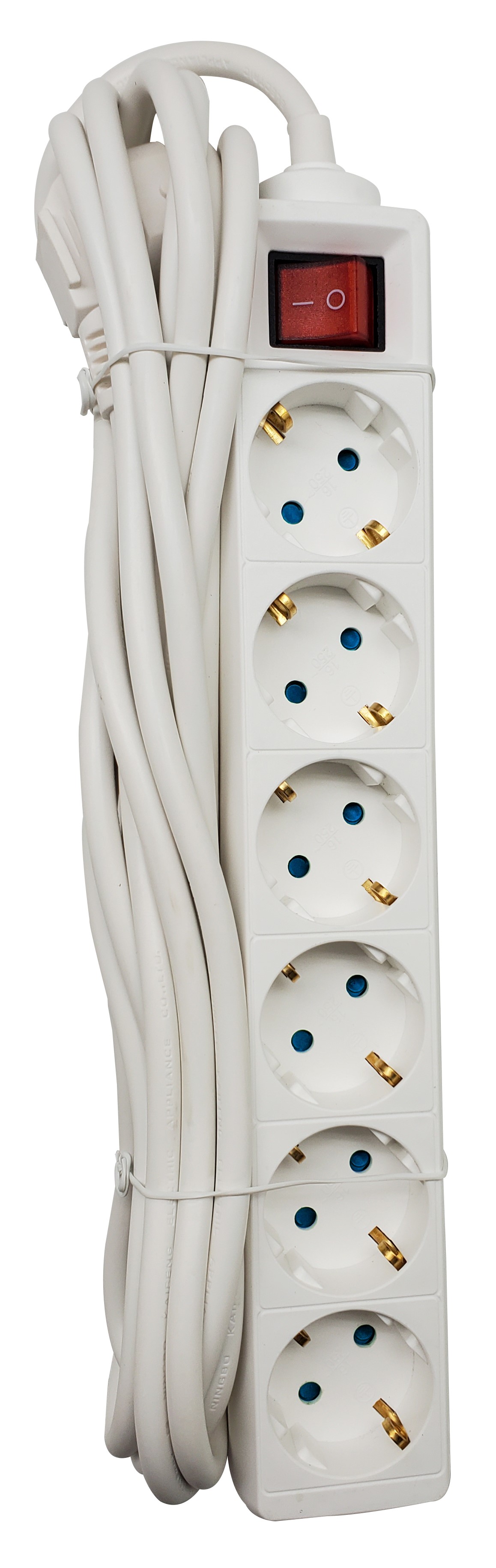 BASE 6 TOMAS TT INT.CABLE 3M BLANCO(FAJ) | SIMON