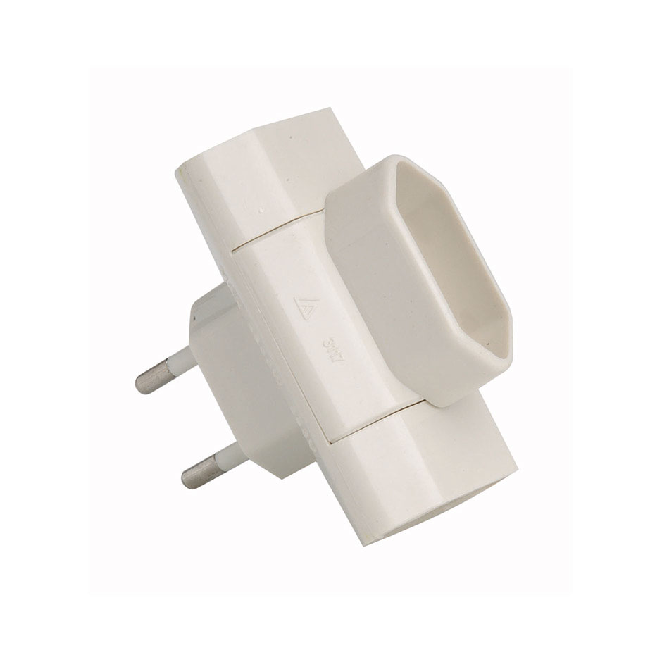 ADAPTADOR TRIPLE LATERAL 10A 250V BLANCO Simon Brico | SIMON