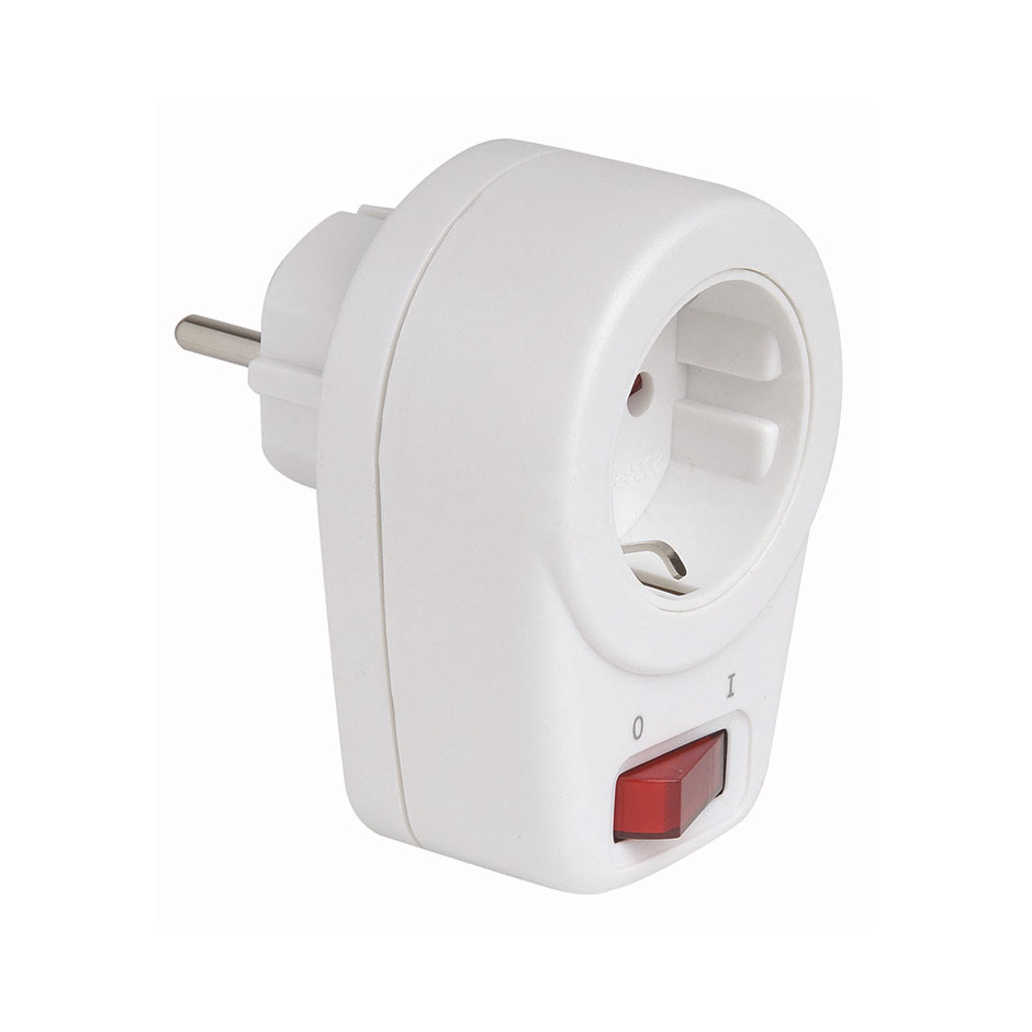 ADAPTADOR 16A 250V BLANCO CON INTERRUPTOR SIMON BRICO | SIMON