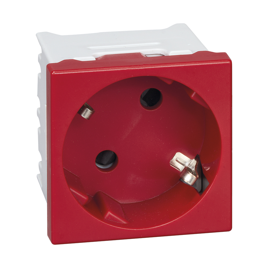 Schuko socket outlet 16A 250V~ with safety device and quick terminal ...