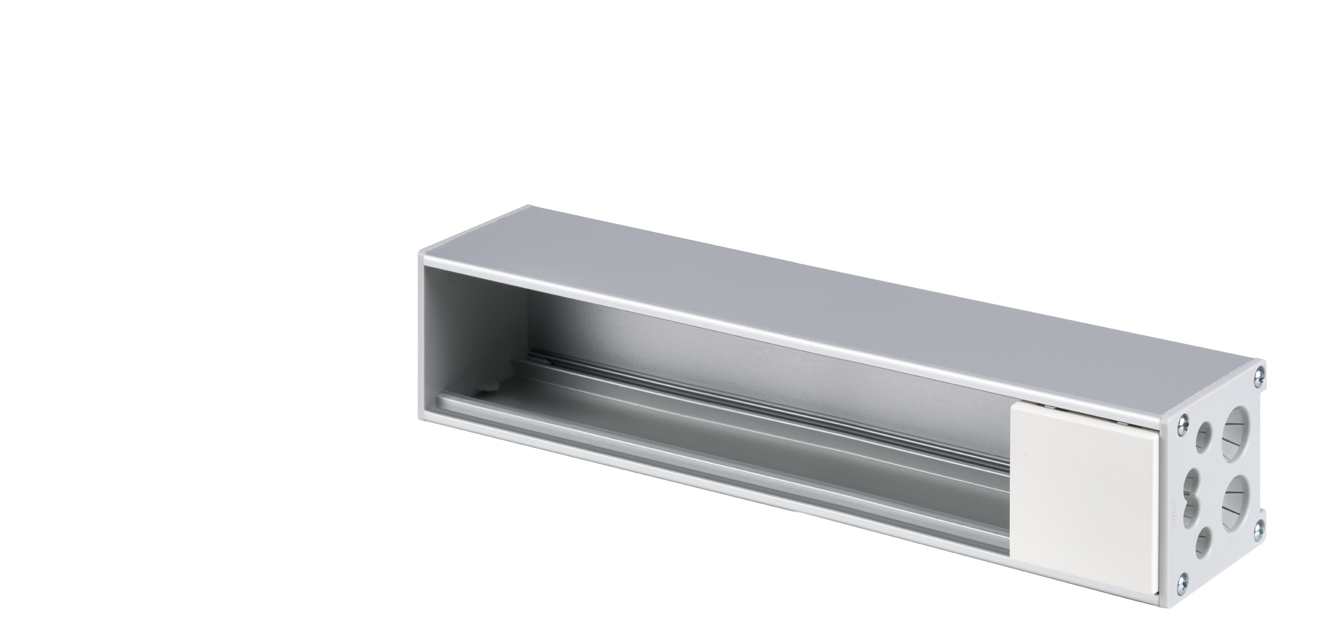 Ofiblock Compact profilé en aluminium pour 4 éléments blanc Simon K45 | SIMON