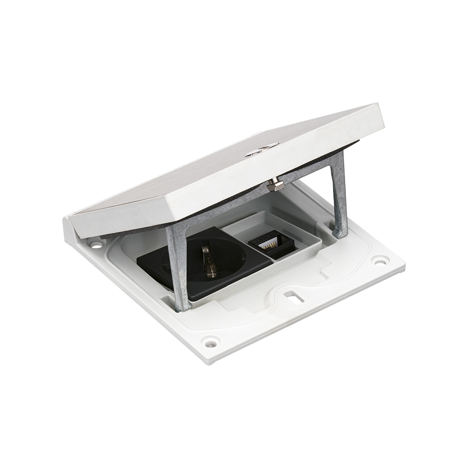 IP66 Mechanism holder and manual frame with schuko and RJ45 5e UTP | SIMON