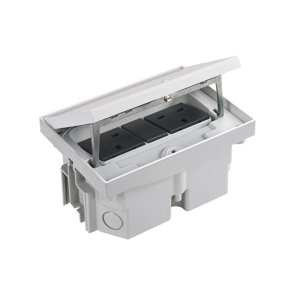 IP66 Mechanism holder and security frame with 2 british socket and 22 ...