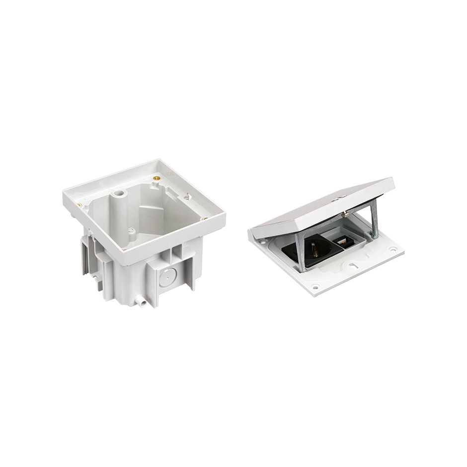 IP66 watertight concrete floor box kit with 1 schuko socket outlet + 1 ...