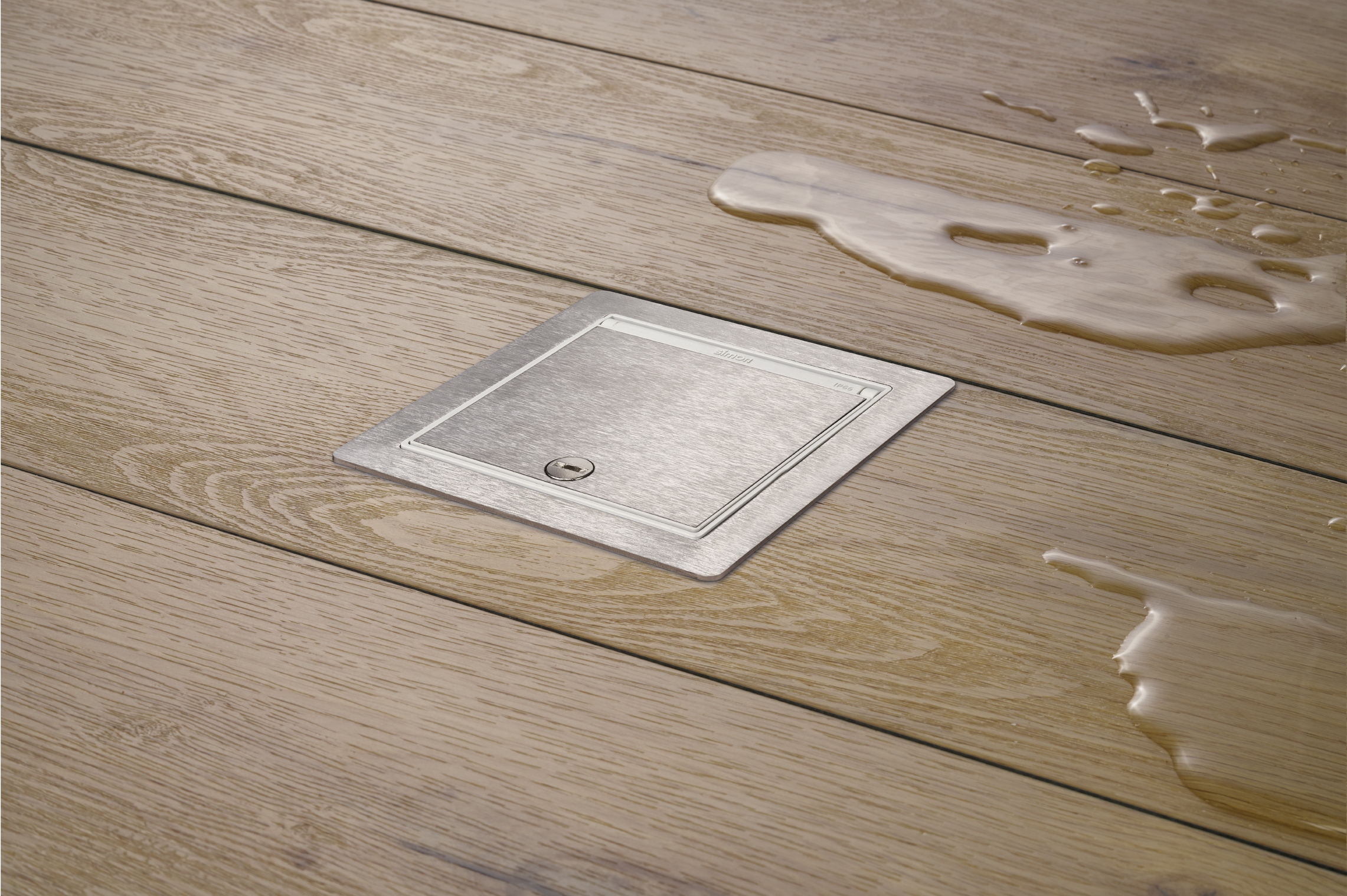 IP66 watertight raised floor box kit with 1 french socket outlet + 1 ...