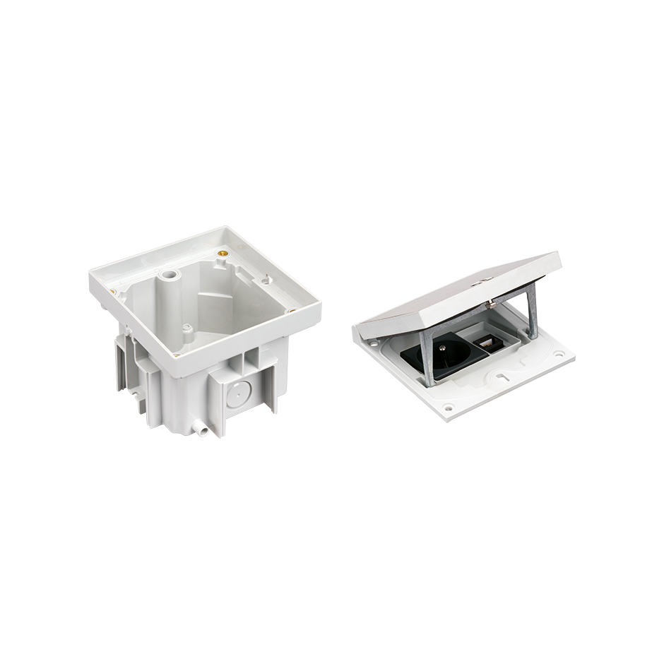IP66 watertight concrete floor box kit with 1 french socket outlet + 1 ...