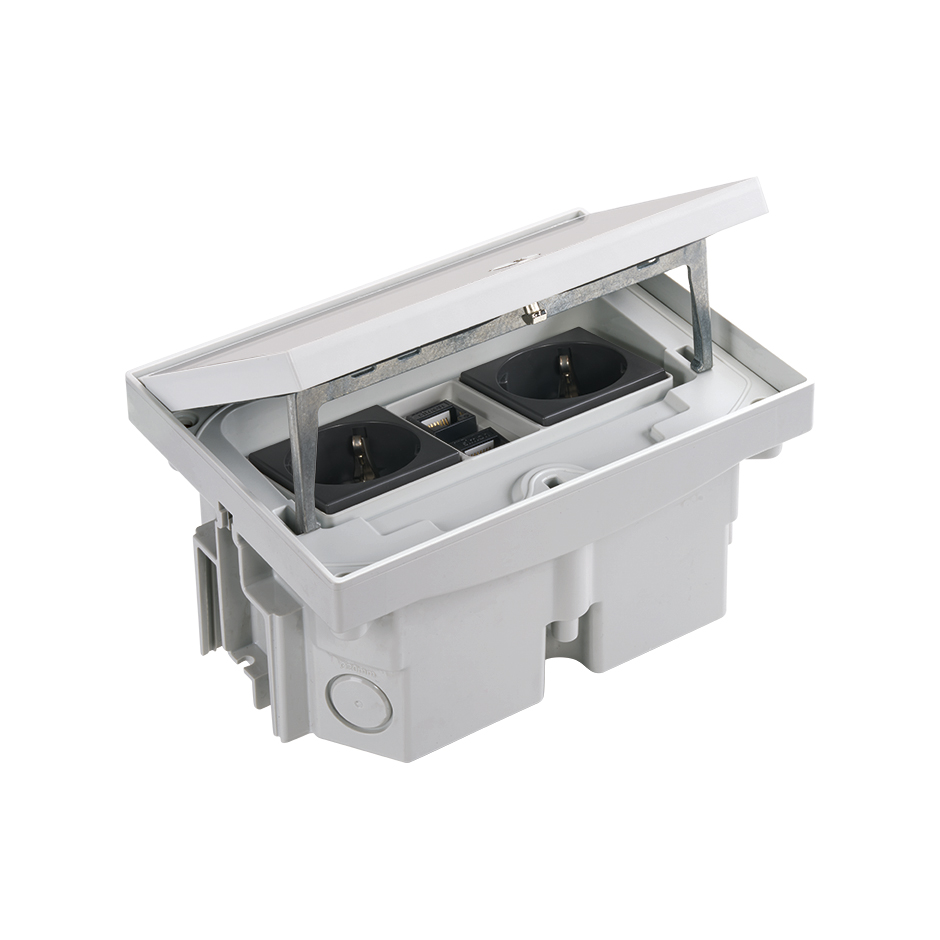 IP66 watertight concrete floor box empty kit for 2 Simon K45 mechanisms ...