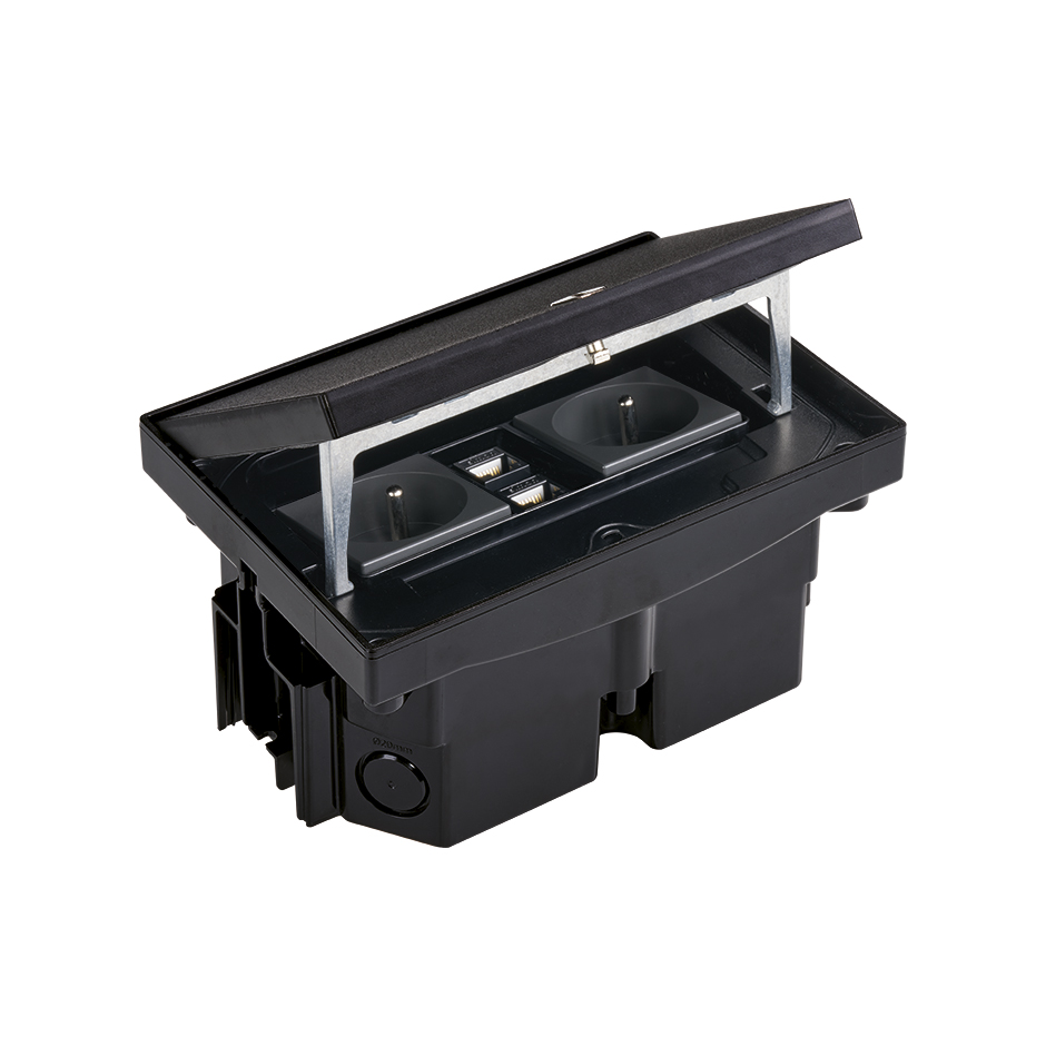 Cubeta para caja de suelo estanca IP66 2 funciones K45 instalada en ...