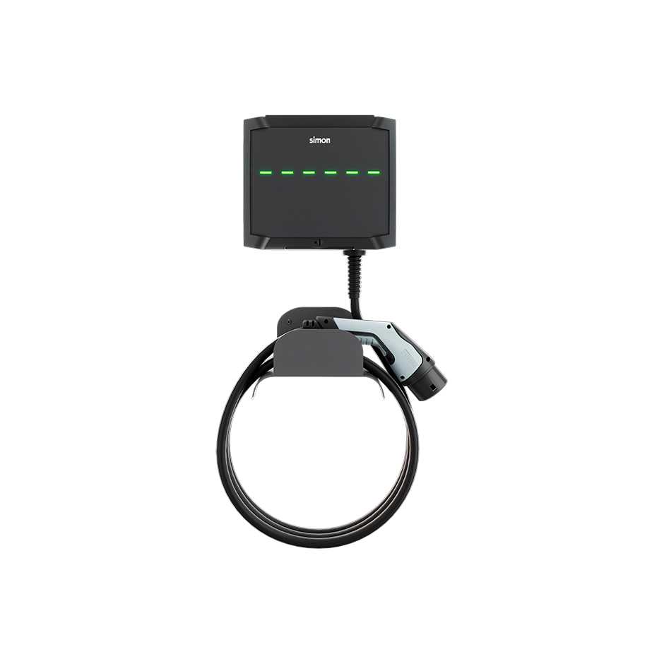 Simon SM34/ Punto de Recarga de Pared con Cable de 5m T2| Monofásico 7,4 kW + Bluetooth ...