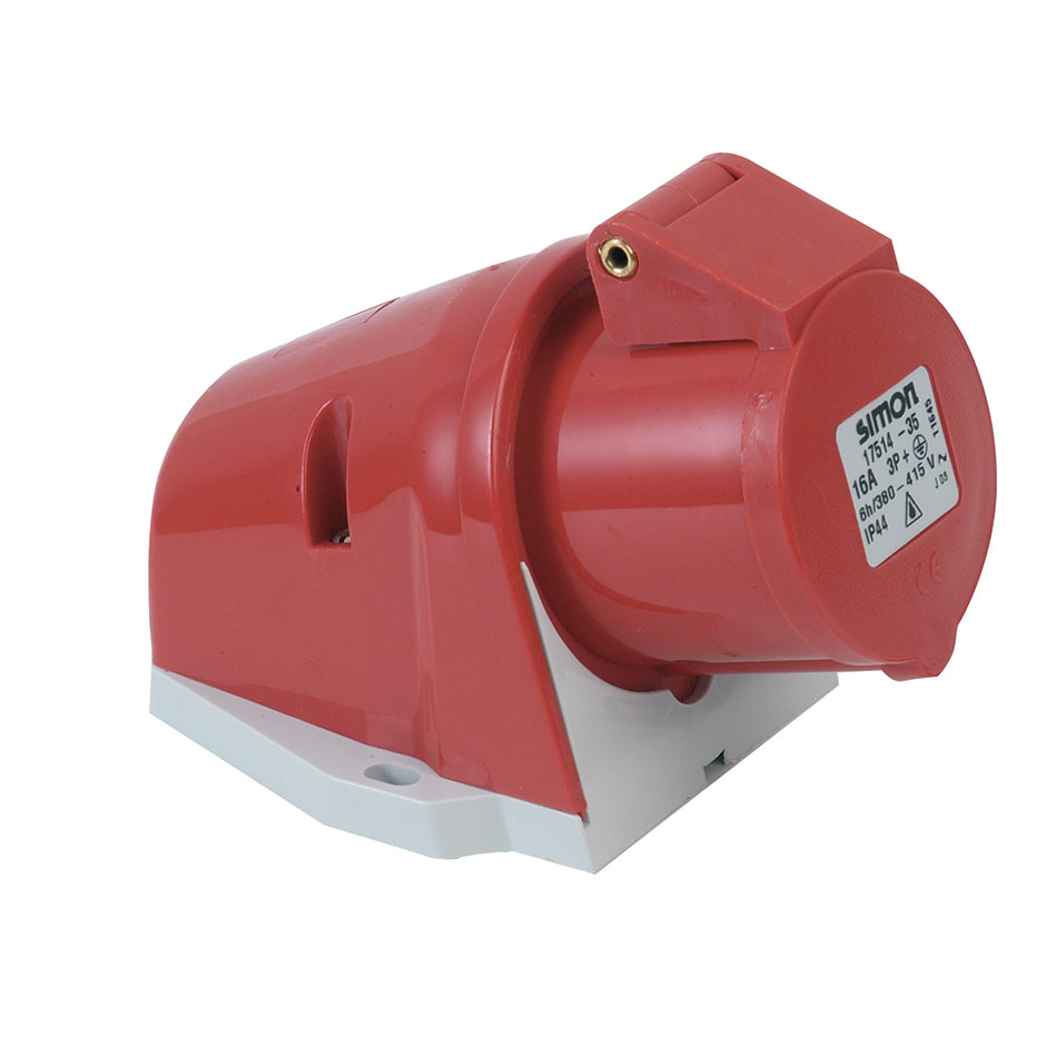 BASE INDUSTRIAL FIJA PARED 3P+T 16A 400V IP44 Simon | SIMON