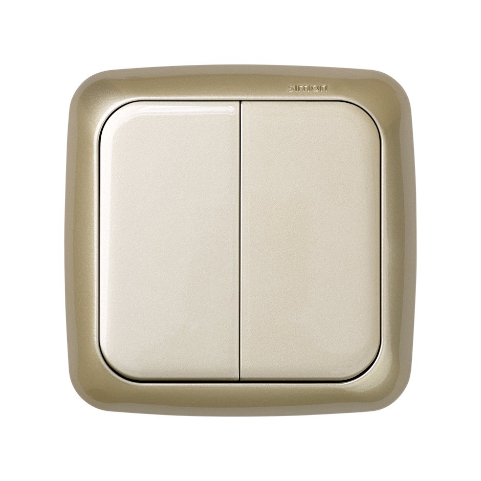 Set of 2 2-way switches 10AX 250V~ with fast terminal connection system ...