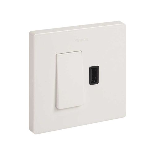 Monobloc kit for 1 element with 1 push-button switch and 1 USB charger ...
