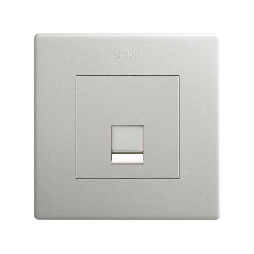 Flat voice and data cover with dust cover and 1 RJ45 connector ...