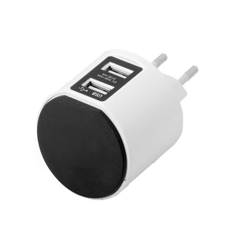 ADAPTADOR 2 PUERTOS USB 3,15A BLANCO/NEGRO CON SOPORTE EXTRAÍBLE PARA SMARTPHONES Simon Brico ...
