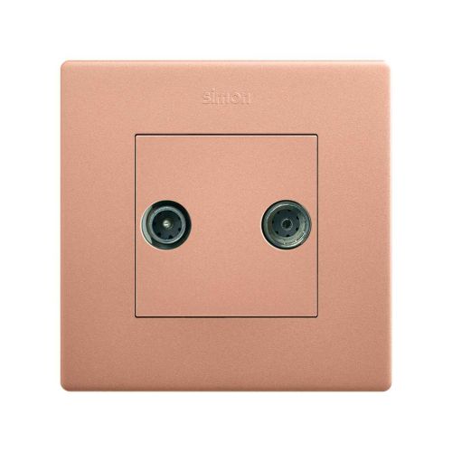R/TV+SAT signal socket outlet single copper Simon 270 | SIMON