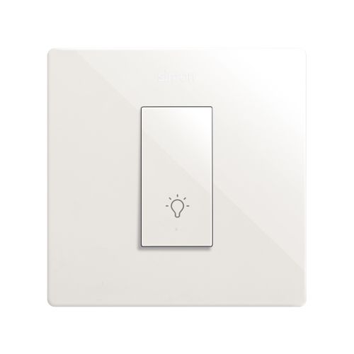 Push-button switch with light symbol 10A 230V~ slender rocker and fast ...