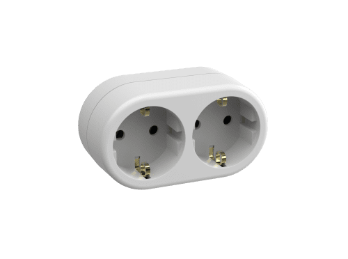 ADAPTADOR DOBLE FRONTAL 16A 250V BLANCO Simon Brico | SIMON
