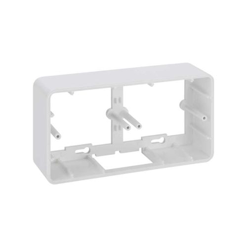 Base caja de pared de superficie para 2 elementos blanco Simon K45 | SIMON
